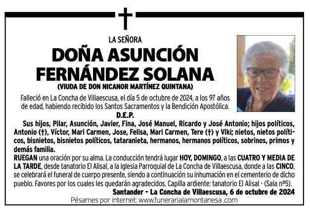 Doña Asunción Fernández Solana